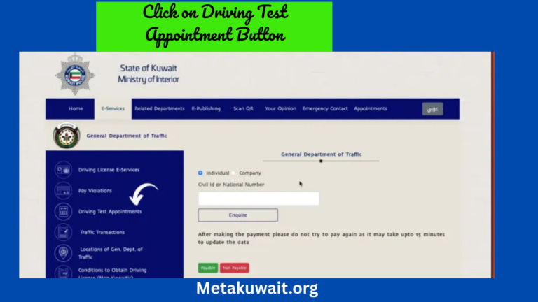 Kuwait Driving Test Appointment Online (Easy Guide)